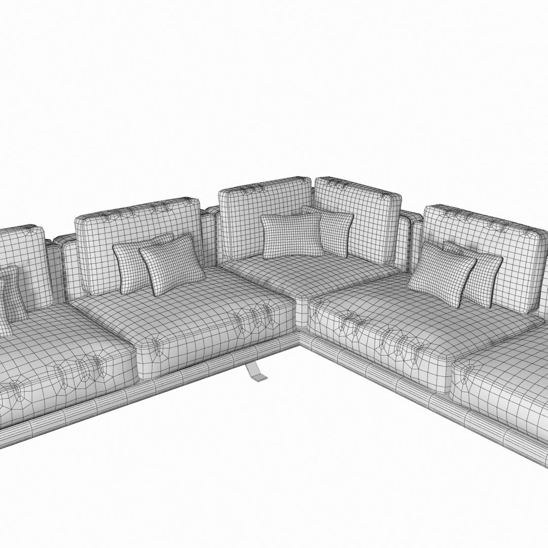 3D Model Sofa L Shape Modern - TurboSquid 1320480