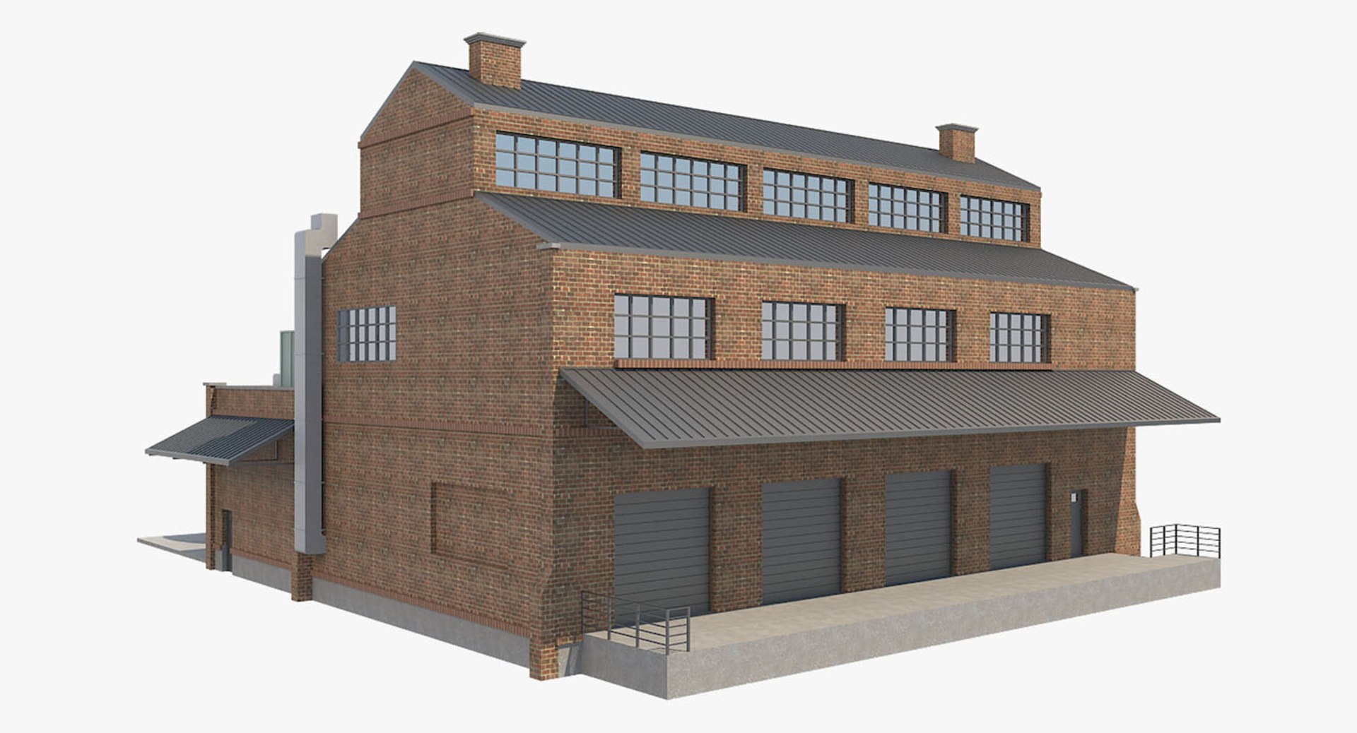 Factory Building 3D Model - TurboSquid 1254695