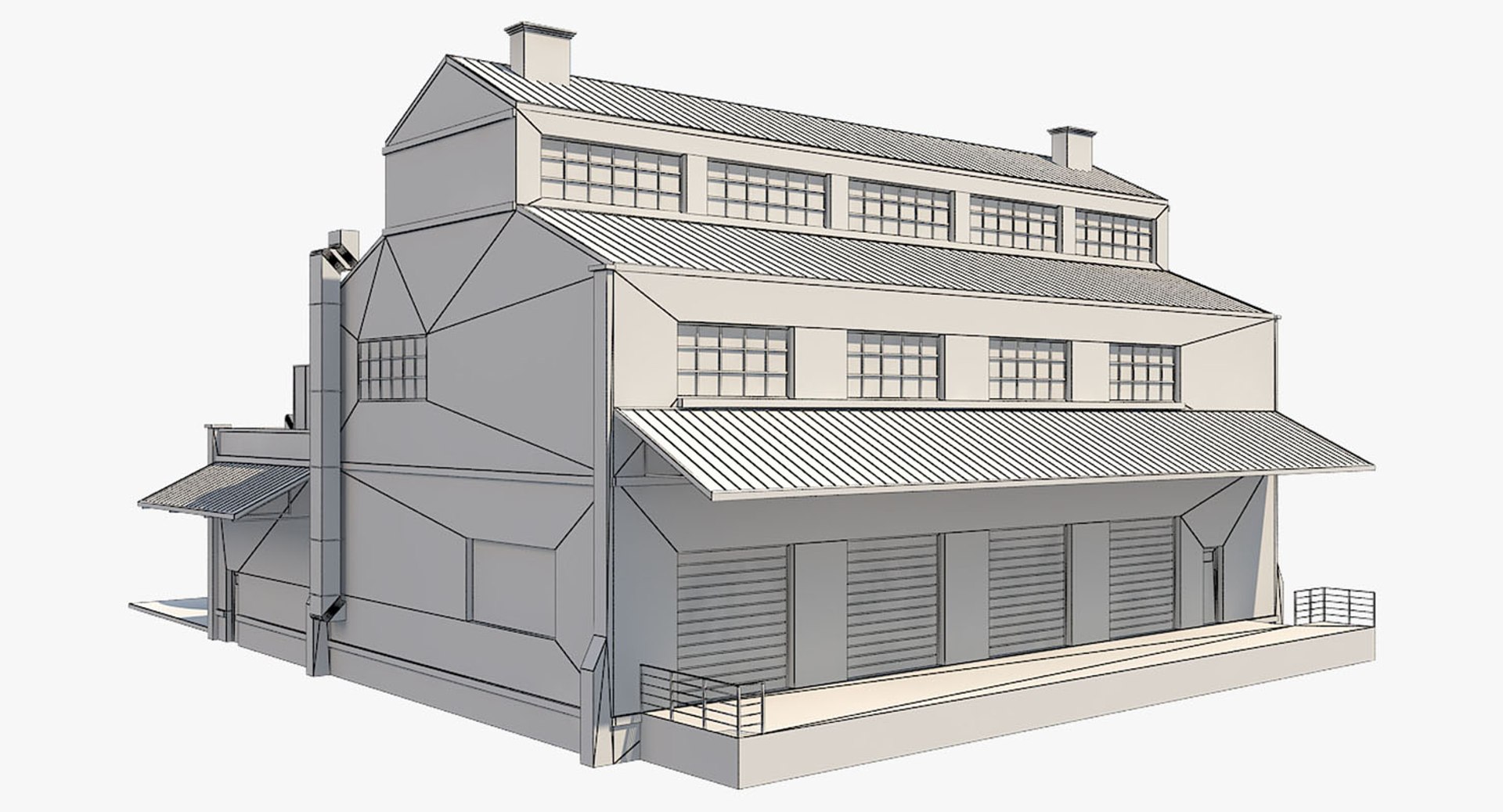 Factory Building 3D Model - TurboSquid 1254695