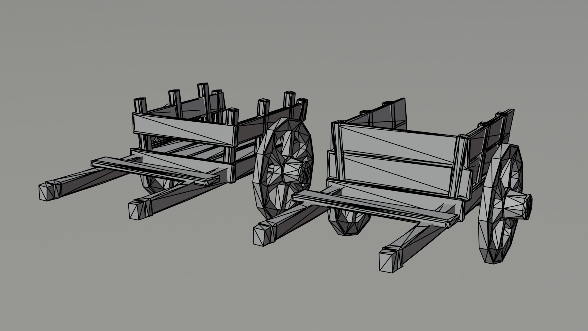 Low-poly Cartoon Medieval Carts Asset Model - TurboSquid 1743805