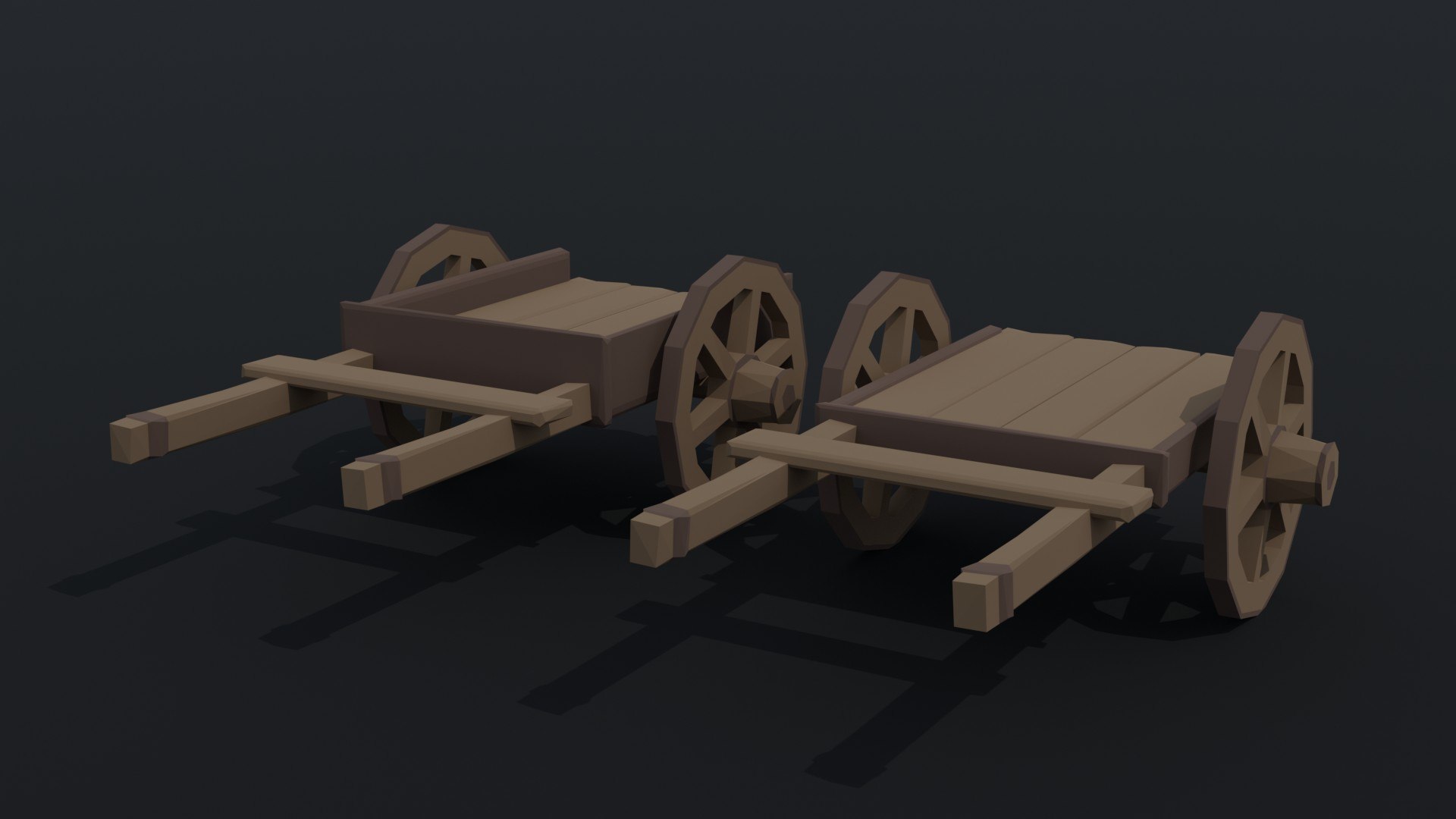 Low-poly Cartoon Medieval Carts Asset Model - TurboSquid 1743805