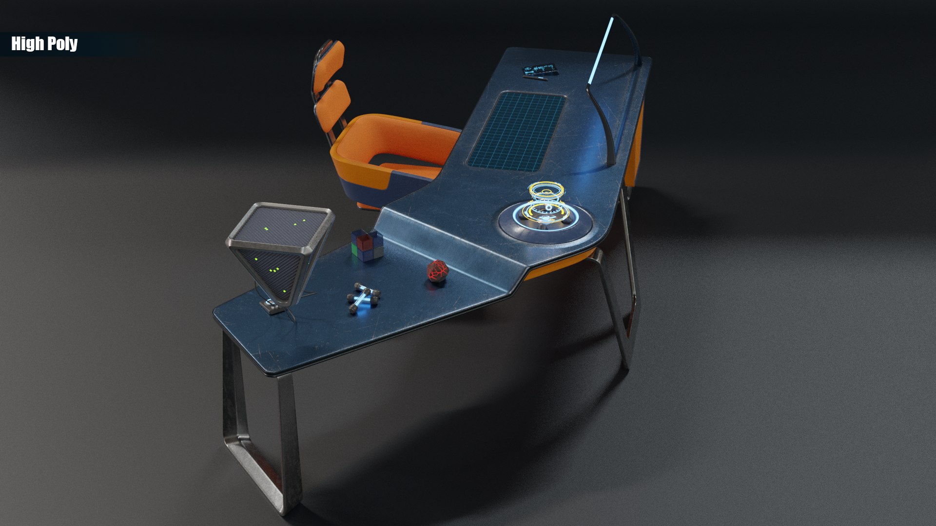 3D Future office desk - TurboSquid 1821954