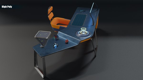 3D Future office desk - TurboSquid 1821954