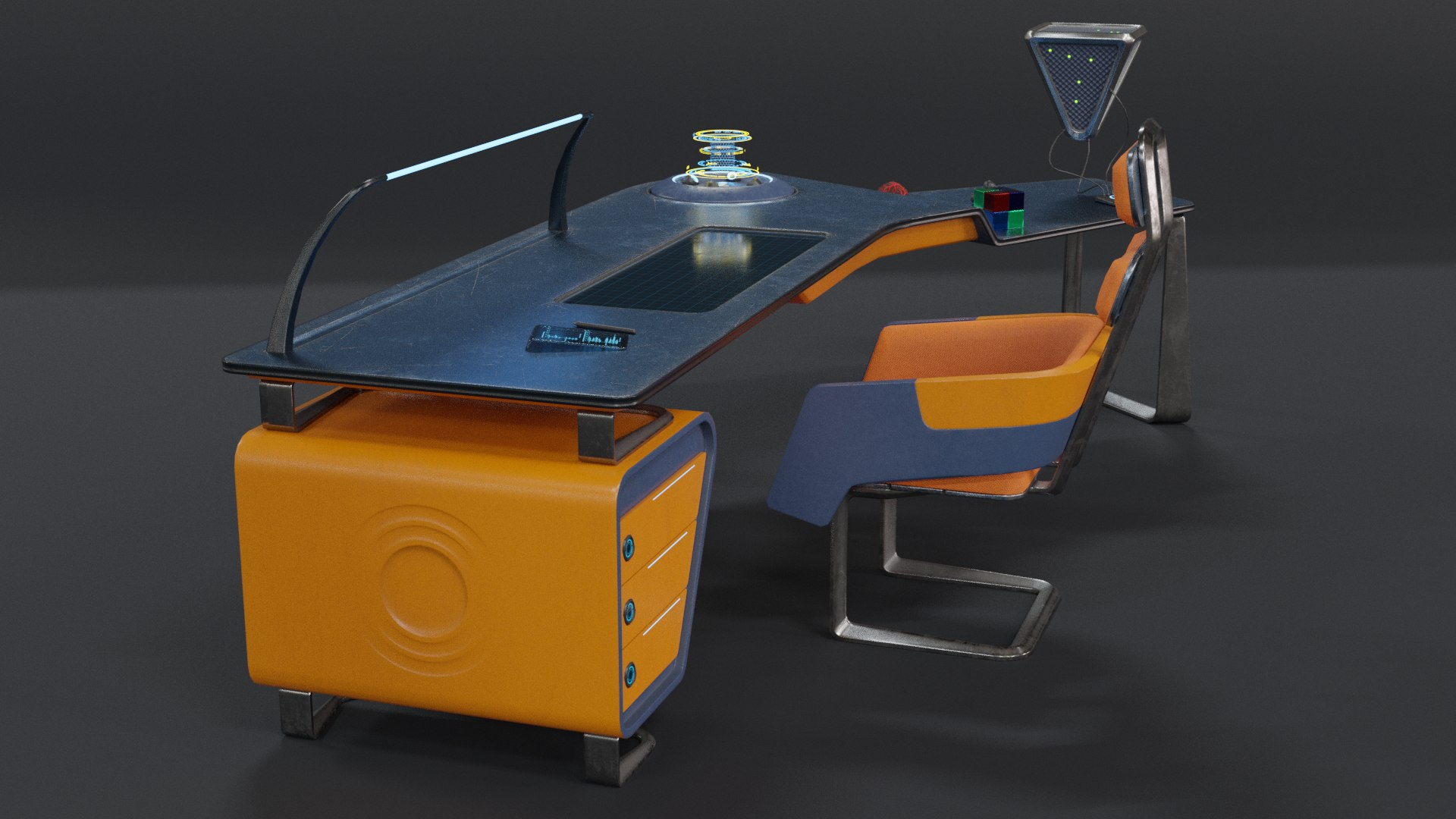 3D Future office desk - TurboSquid 1821954