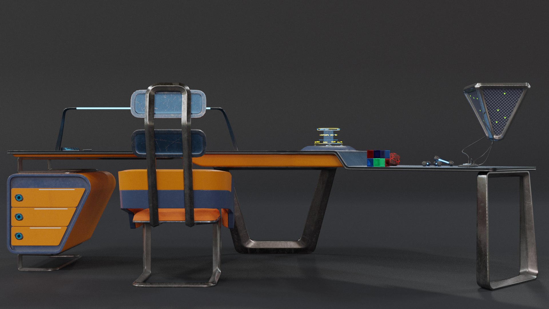 3D Future office desk - TurboSquid 1821954