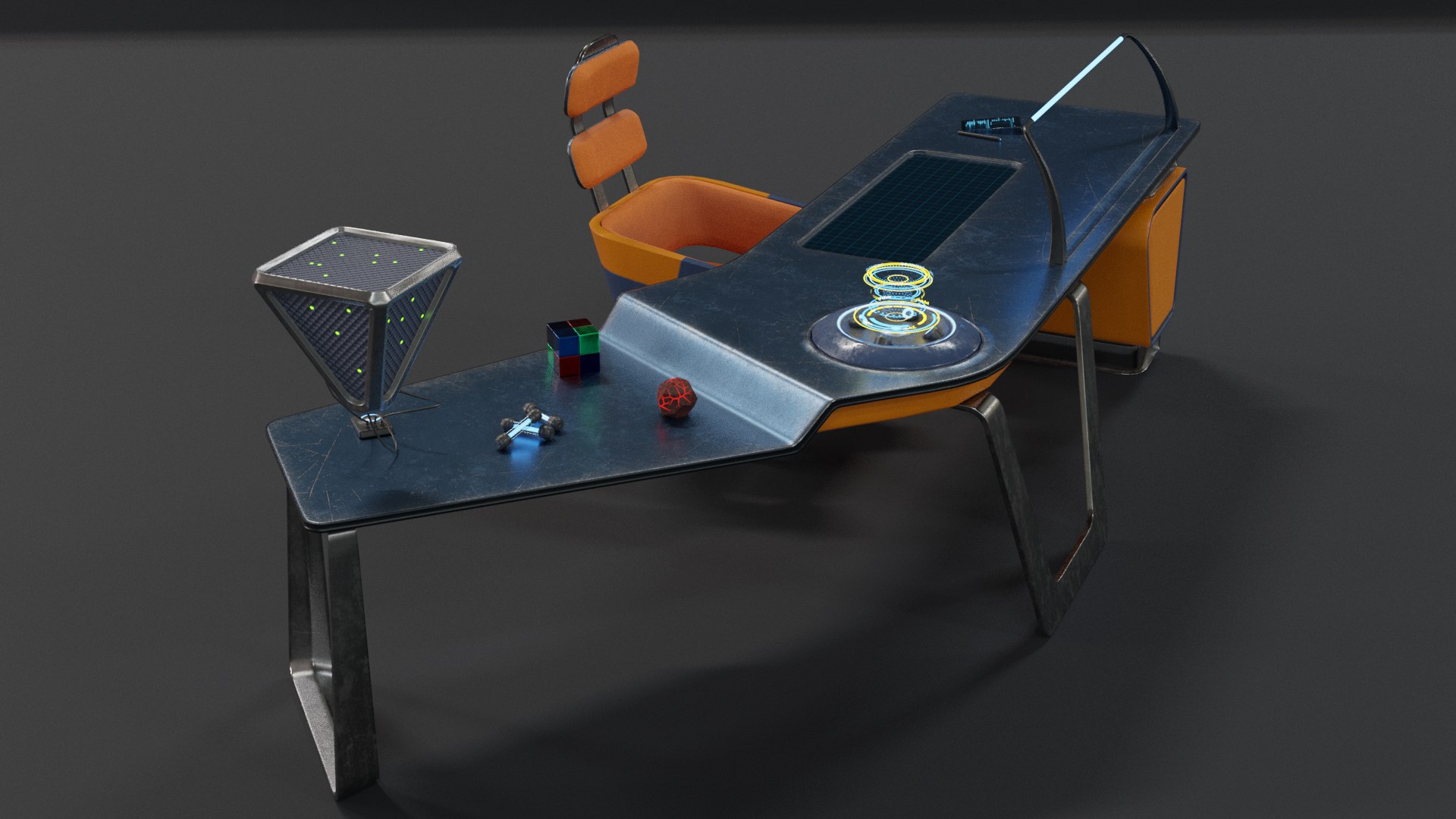 3D Future office desk - TurboSquid 1821954