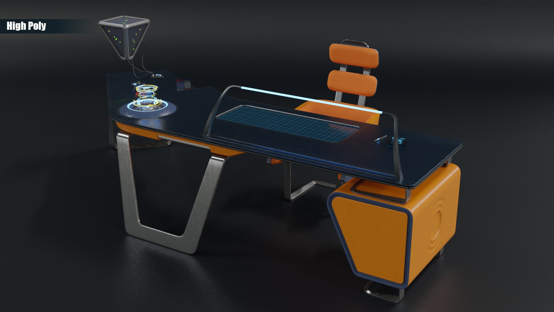 3D Future office desk - TurboSquid 1821954