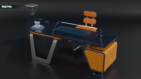 3D Future office desk - TurboSquid 1821954