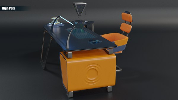 3D Future office desk - TurboSquid 1821954