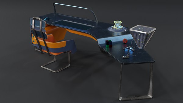 3D Future office desk - TurboSquid 1821954