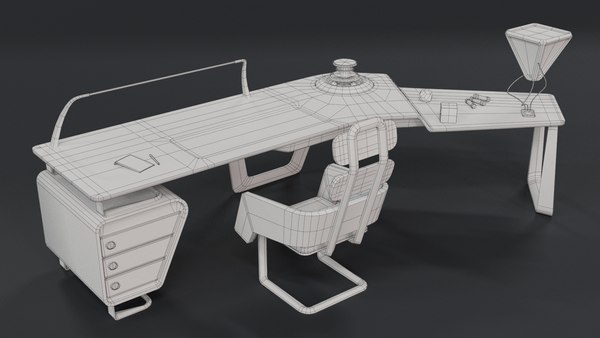 3D Future office desk - TurboSquid 1821954