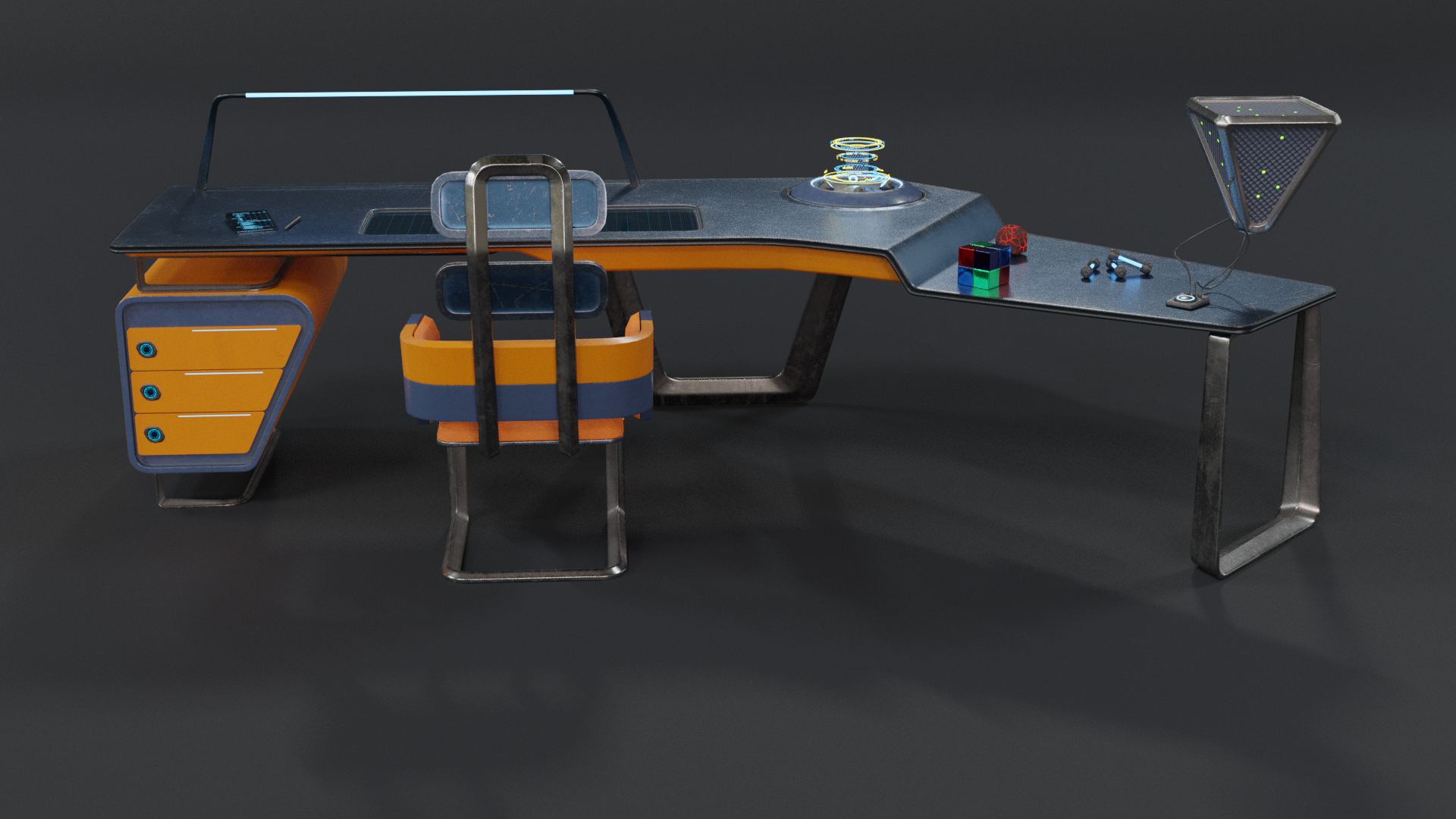 3D Future office desk - TurboSquid 1821954