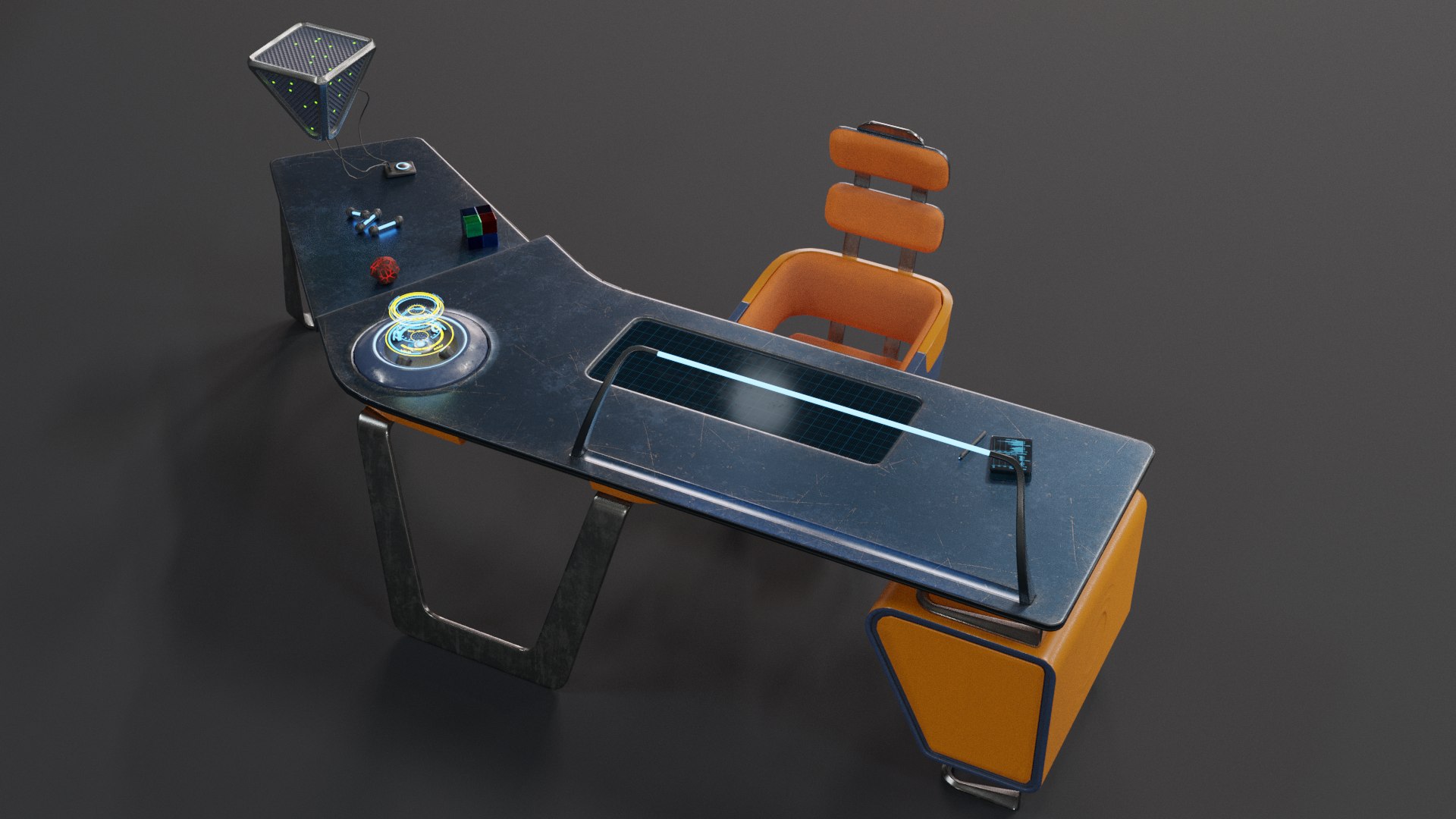 3D Future office desk - TurboSquid 1821954