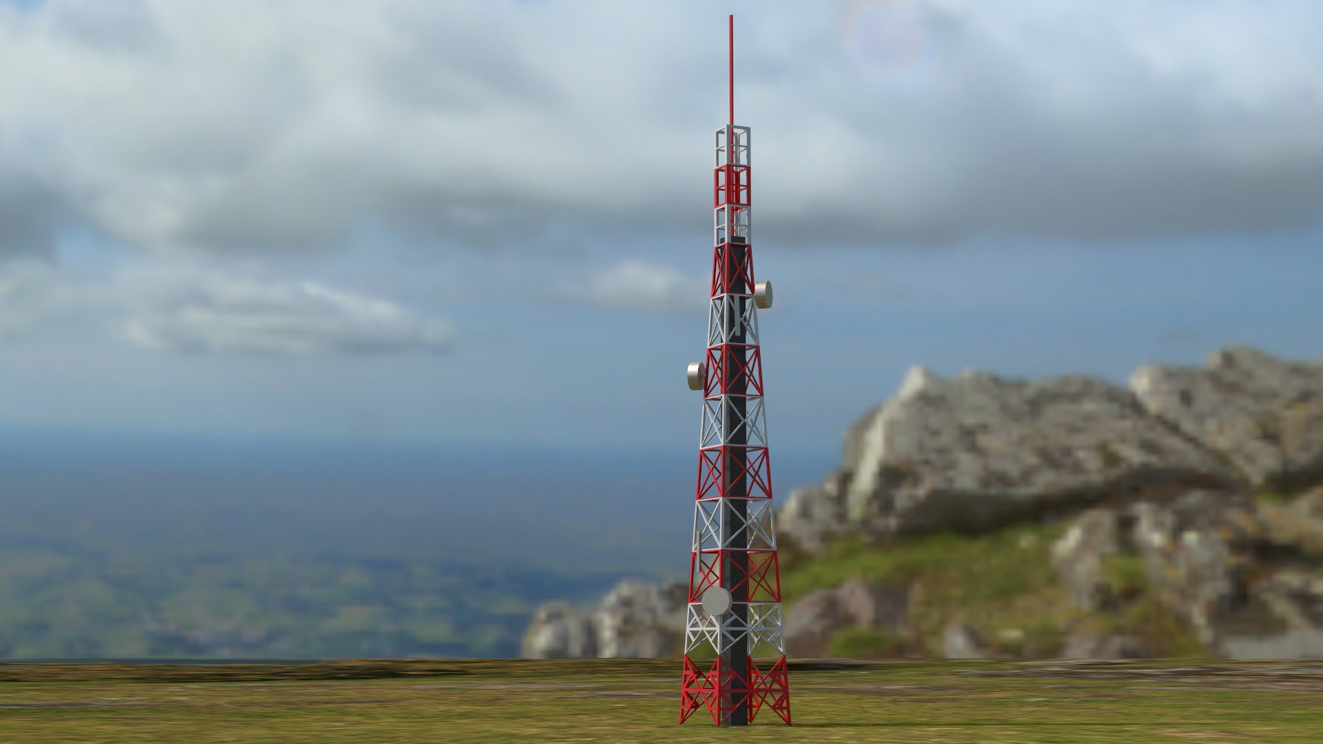 Radio Tower - PBR Model - TurboSquid 2344910