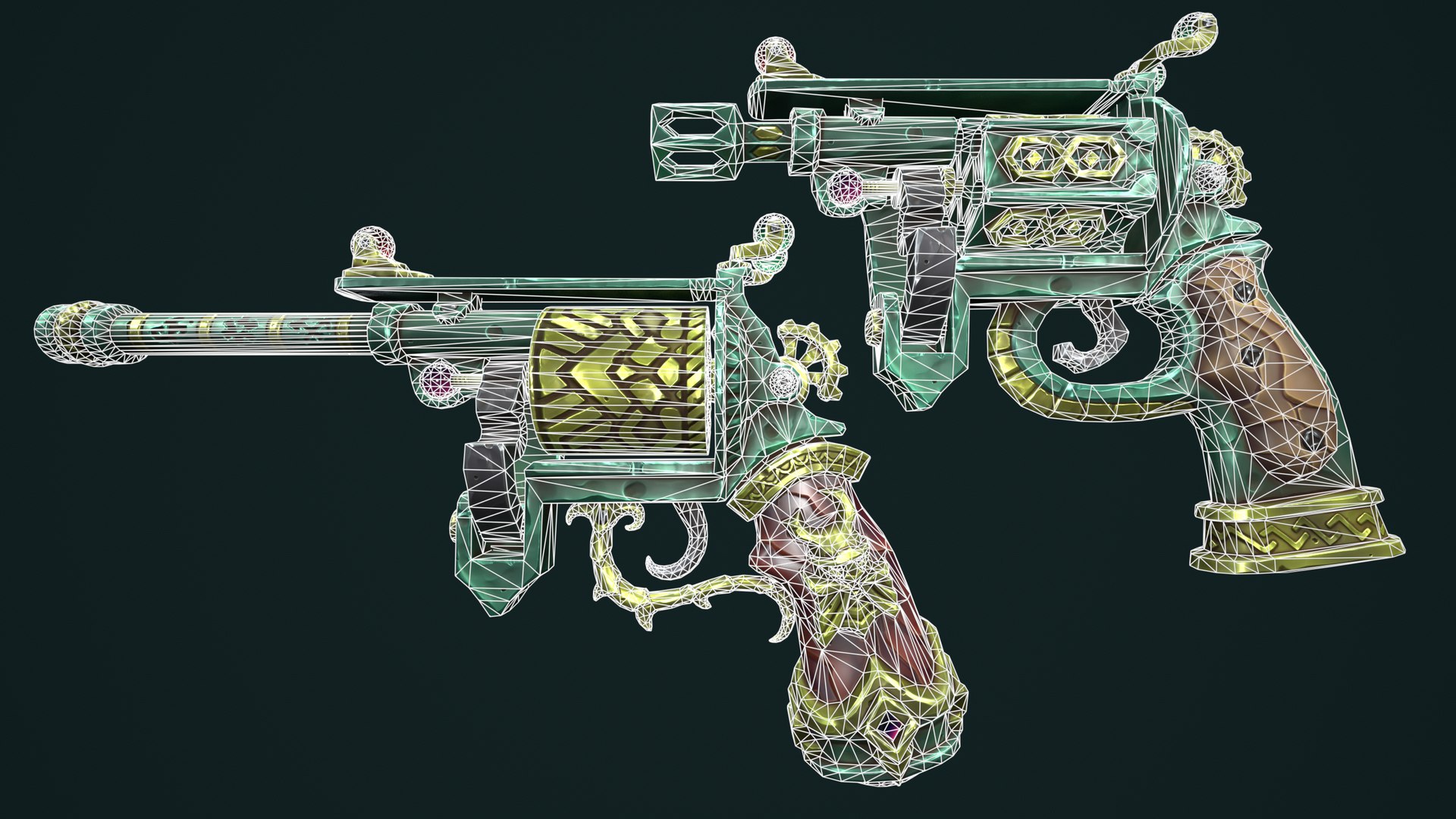 3D Modular Stylized Dwarf Revolver - TurboSquid 2343013