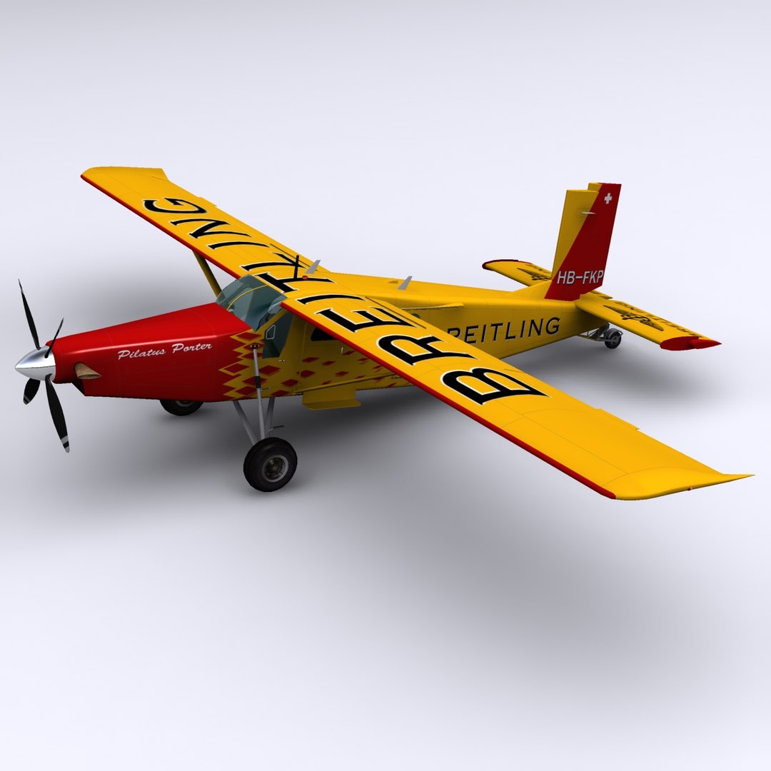 3d Pc-6 Pilatus Porter Teams Model