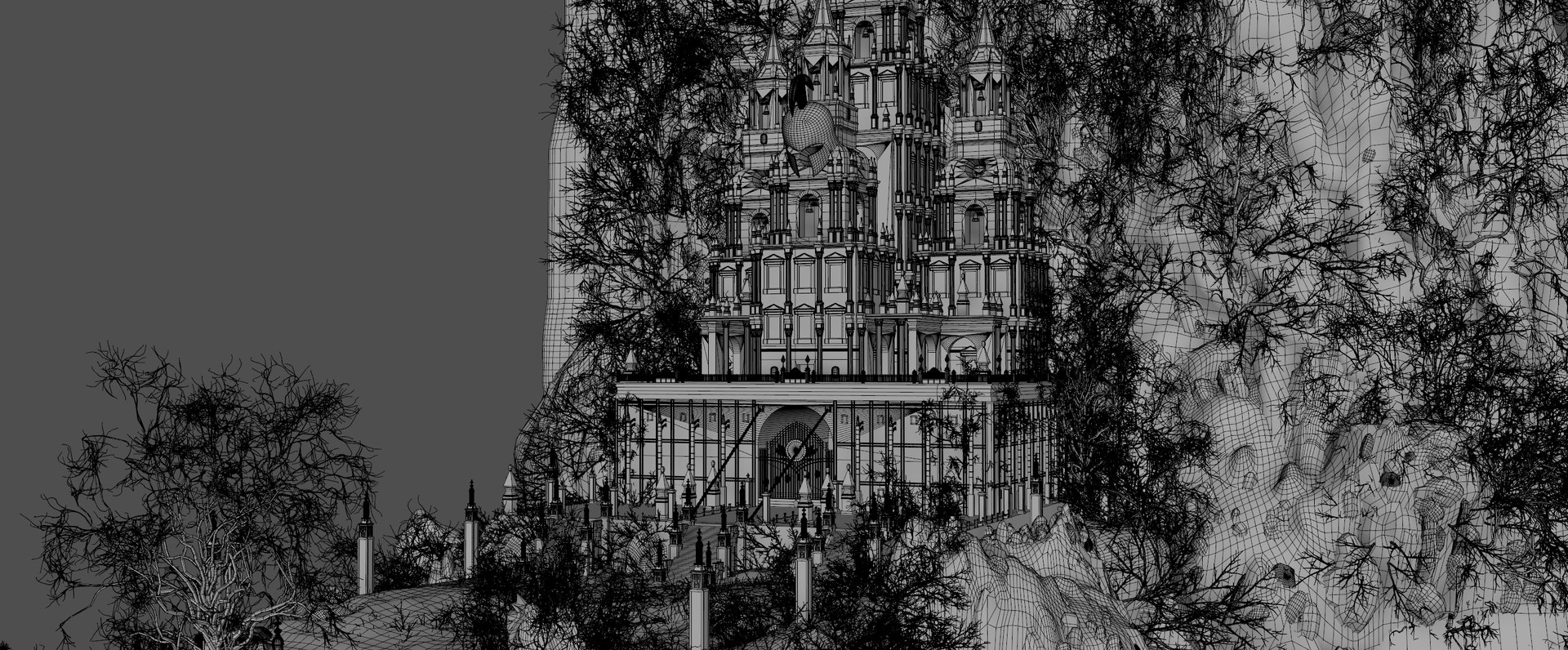 Castle Gate Cave Environment Model - TurboSquid 2088443