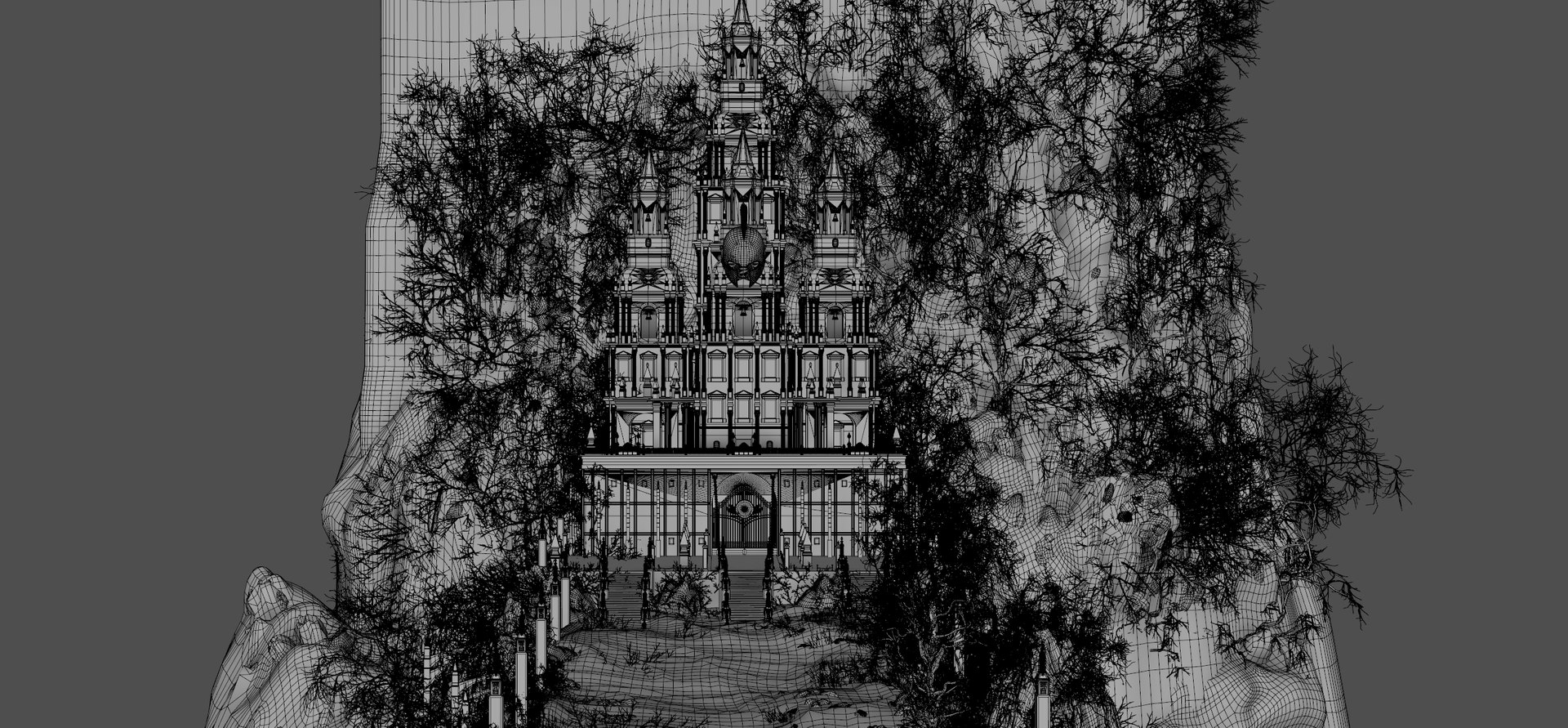 Castle Gate Cave Environment Model - TurboSquid 2088443