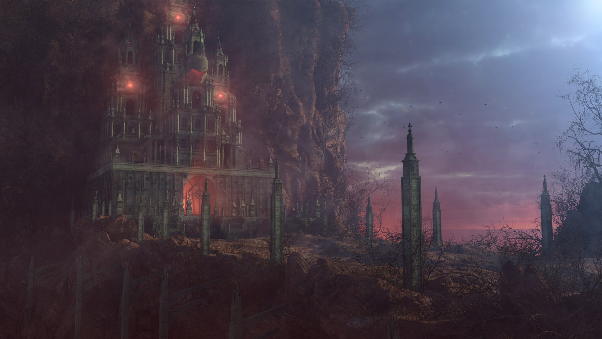 Castle Gate Cave Environment Model - TurboSquid 2088443