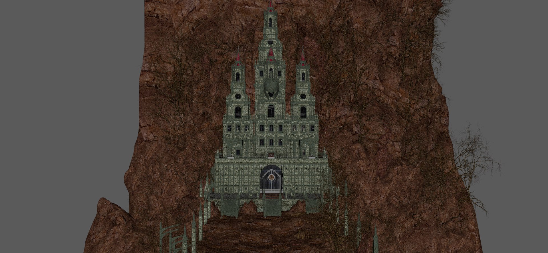 Castle Gate Cave Environment Model - TurboSquid 2088443