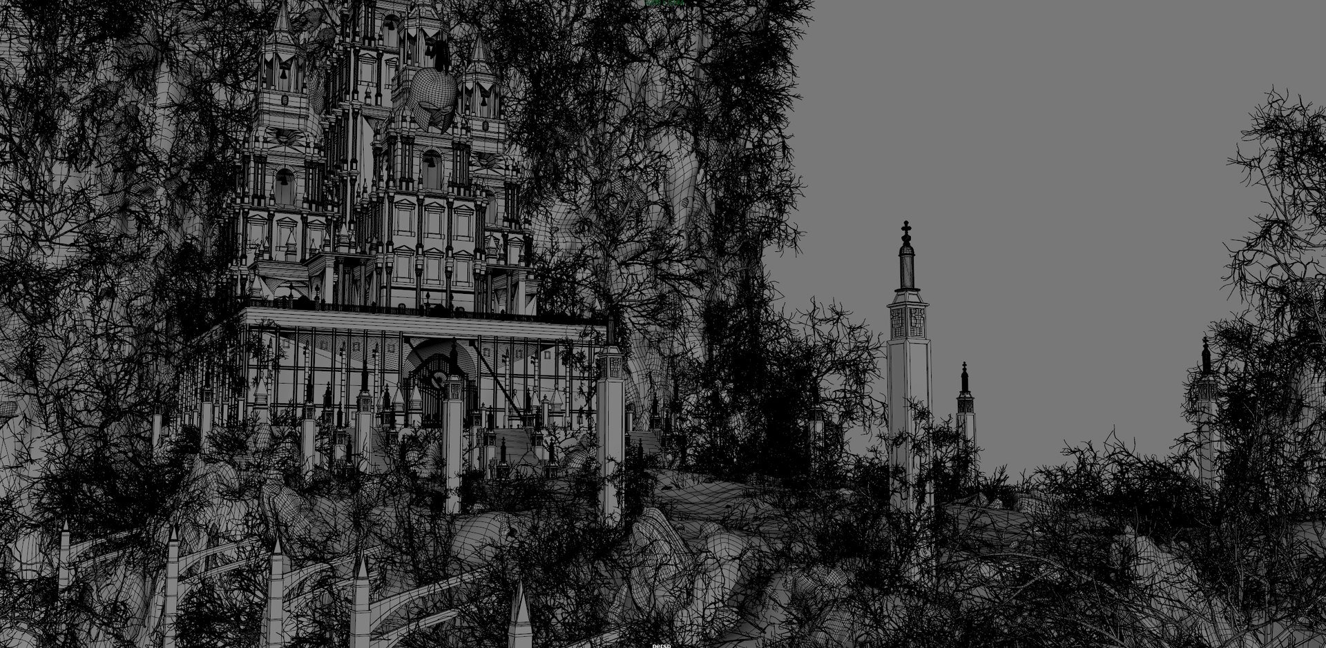 Castle Gate Cave Environment Model - TurboSquid 2088443