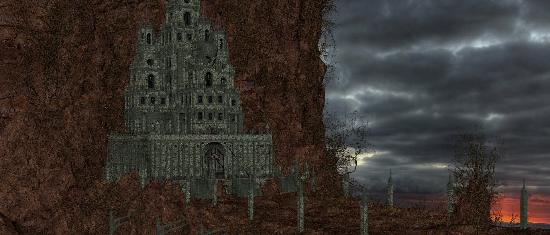 Castle Gate Cave Environment Model - TurboSquid 2088443