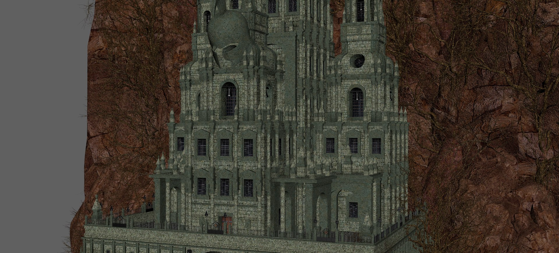 Castle Gate Cave Environment Model - TurboSquid 2088443