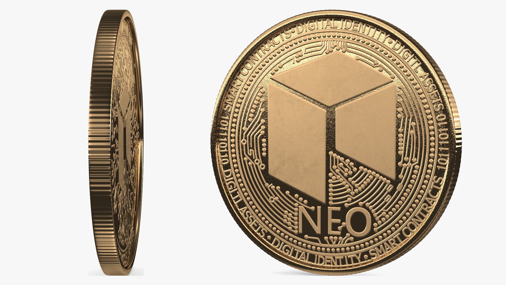 3D Neo Cryptocurrency Coin Gold - TurboSquid 1703106