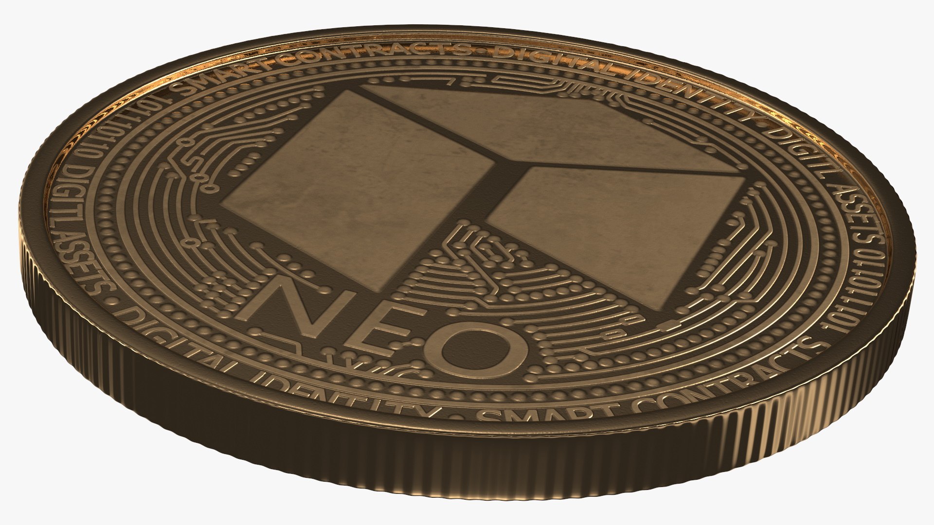 3D Neo Cryptocurrency Coin Gold - TurboSquid 1703106