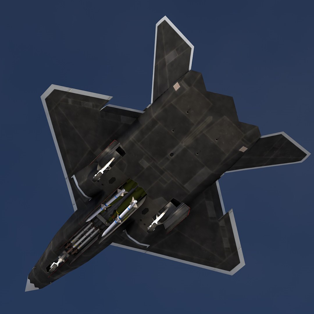 3D YF-23A BLACK-WIDOW-II Rigged - TurboSquid 1715713