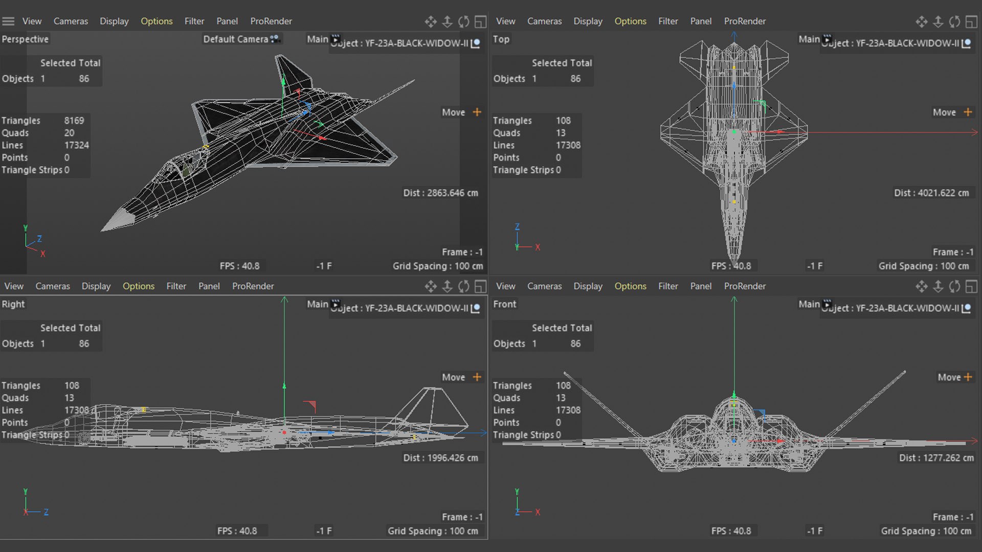 3D YF-23A BLACK-WIDOW-II Rigged - TurboSquid 1715713
