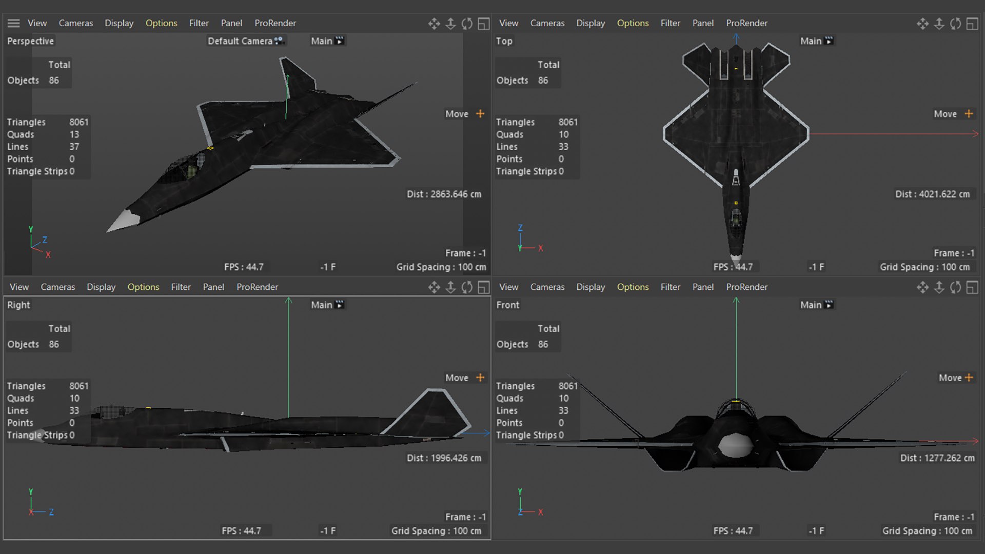 3D YF-23A BLACK-WIDOW-II Rigged - TurboSquid 1715713