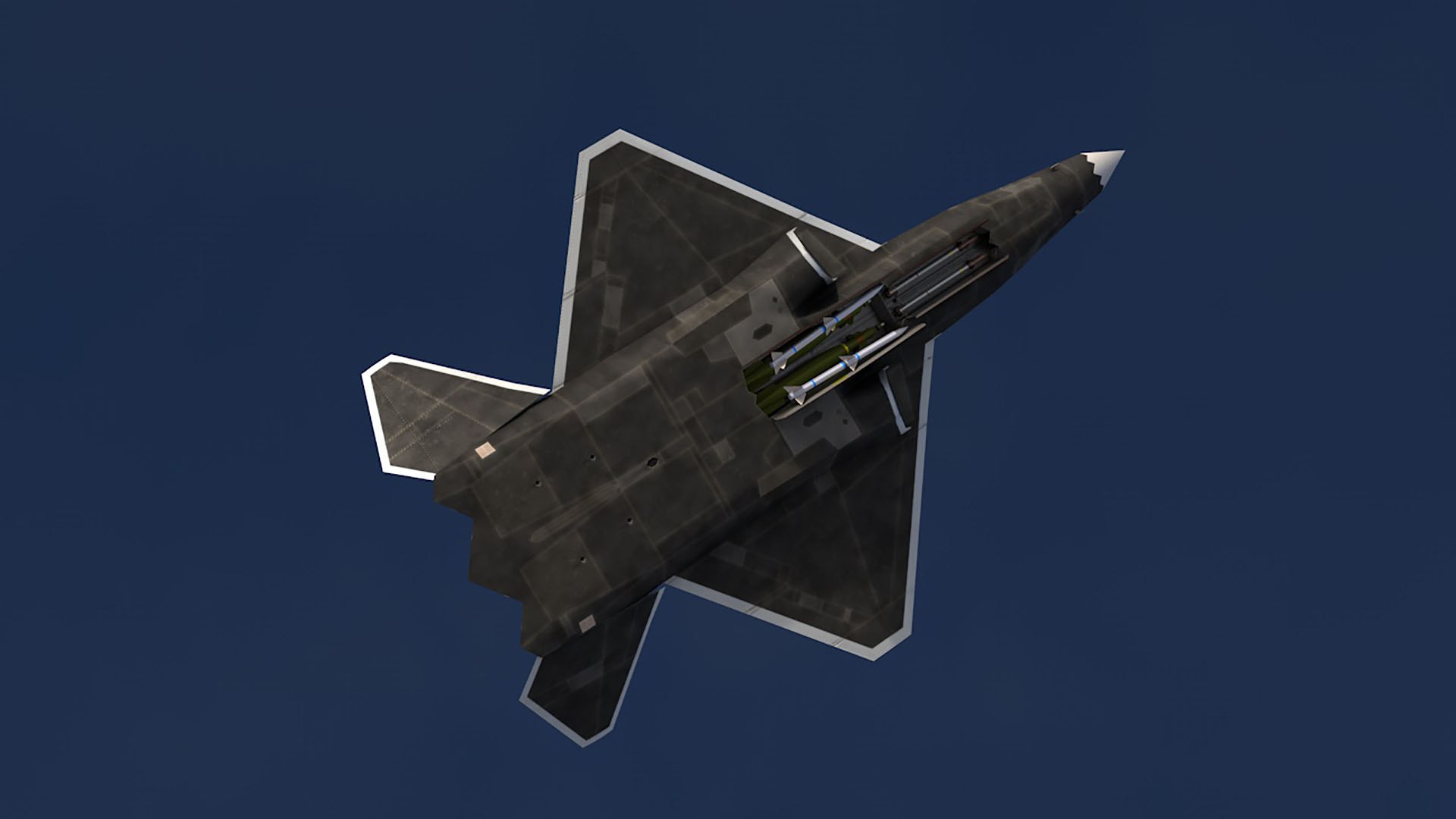 3D YF-23A BLACK-WIDOW-II Rigged - TurboSquid 1715713