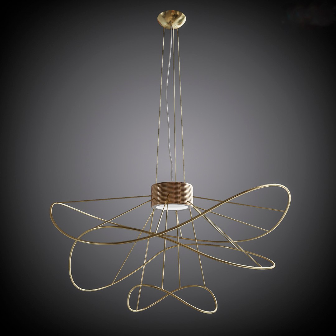 set lamps axolight hoops 3ds