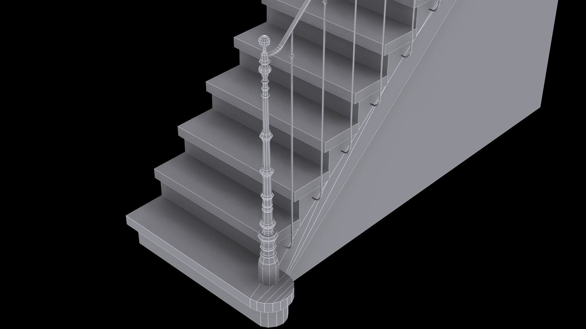 3d French Staircase Model