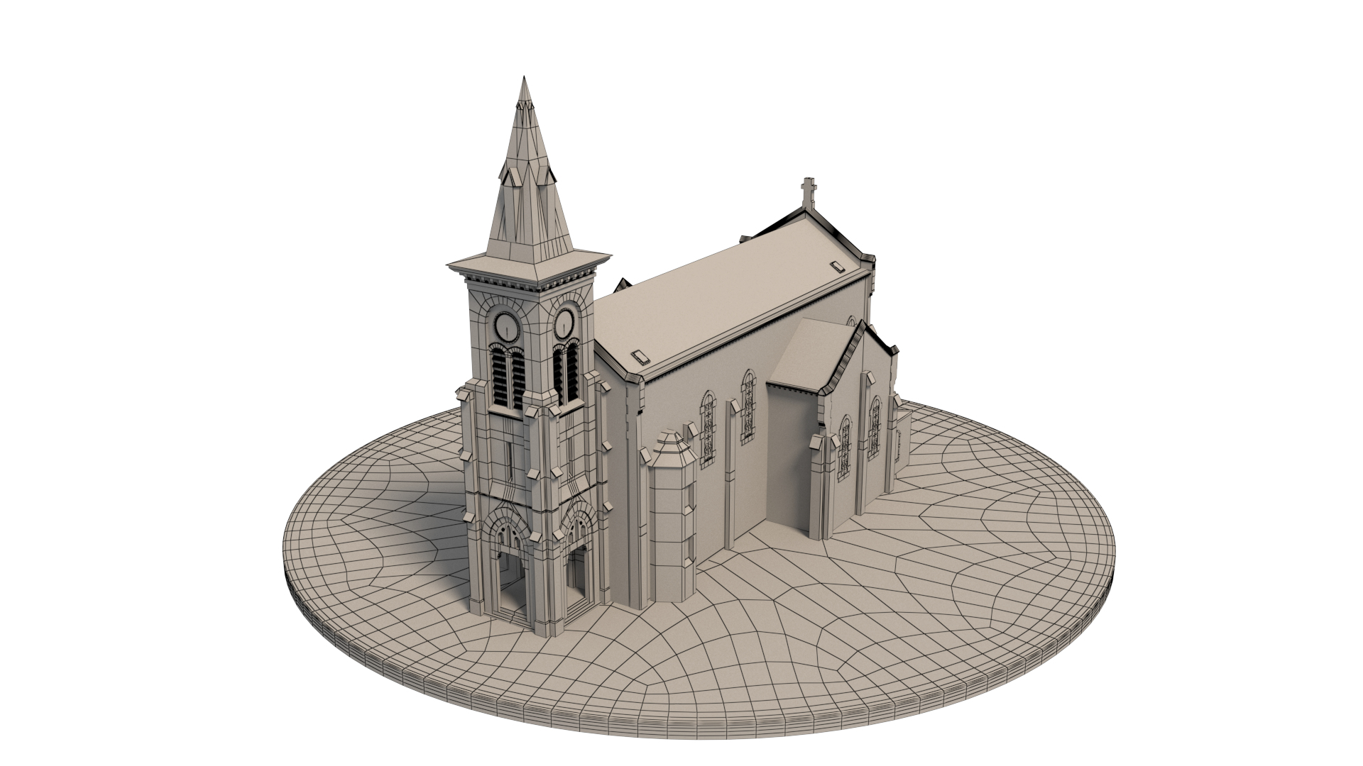 Real-scale Church 3D Model - TurboSquid 1595033