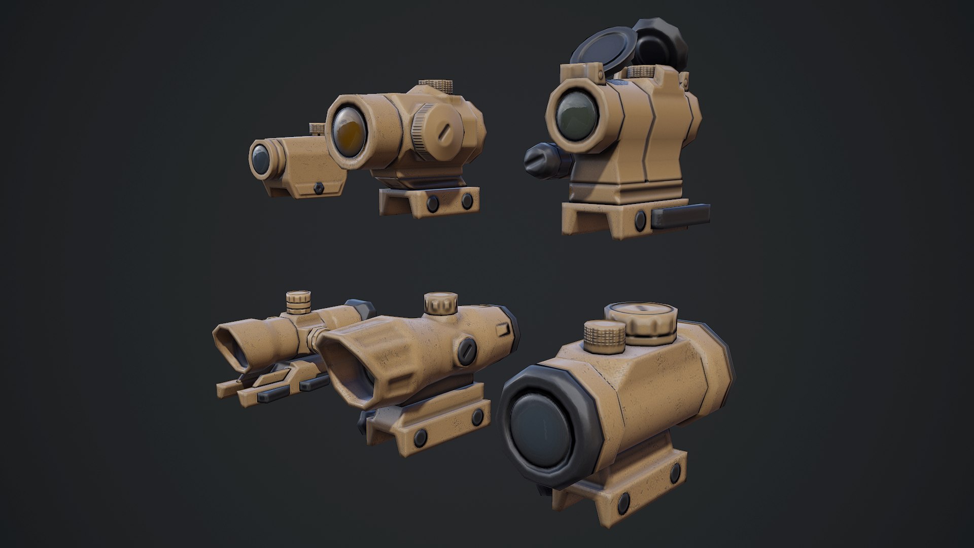 3D SCOPE PACK 01 ALL COLOR - TurboSquid 1792161