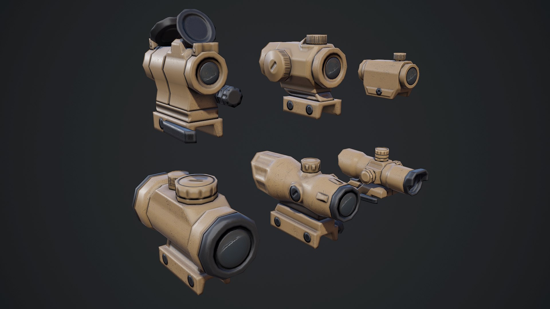 3D SCOPE PACK 01 ALL COLOR - TurboSquid 1792161