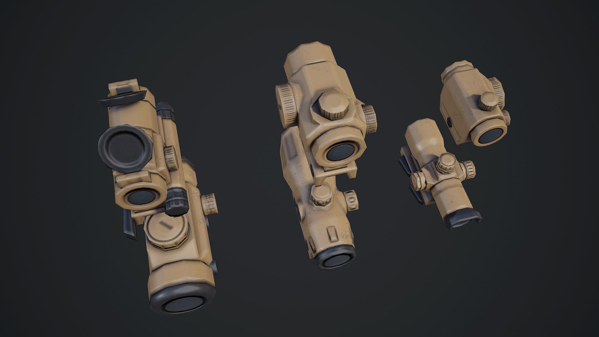 3D SCOPE PACK 01 ALL COLOR - TurboSquid 1792161