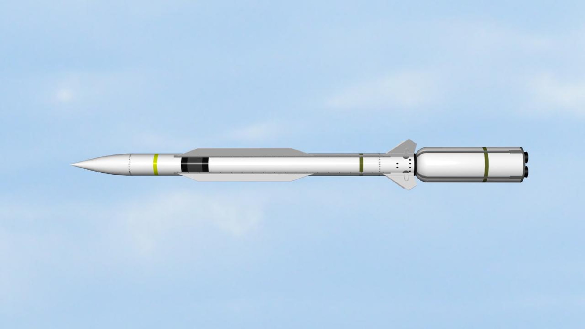 3d Model Sm-6 Missile