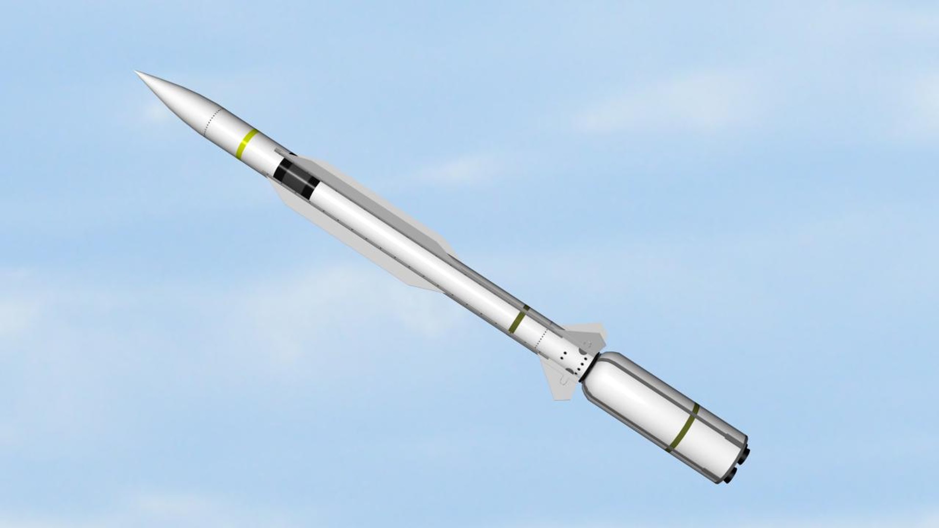 3d Model Sm-6 Missile