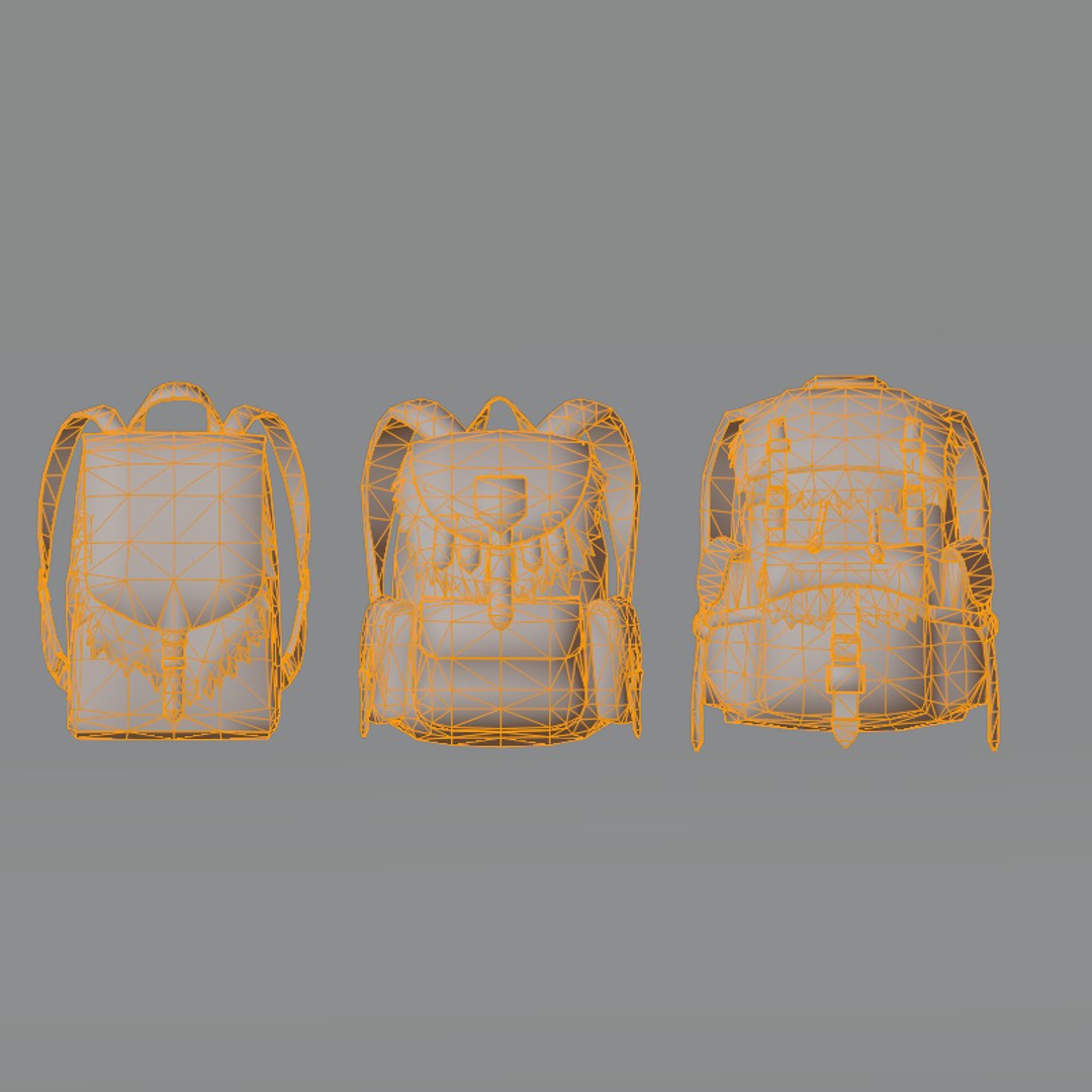 3D Bag 3x Stealth Agent backpack model - TurboSquid 1816313