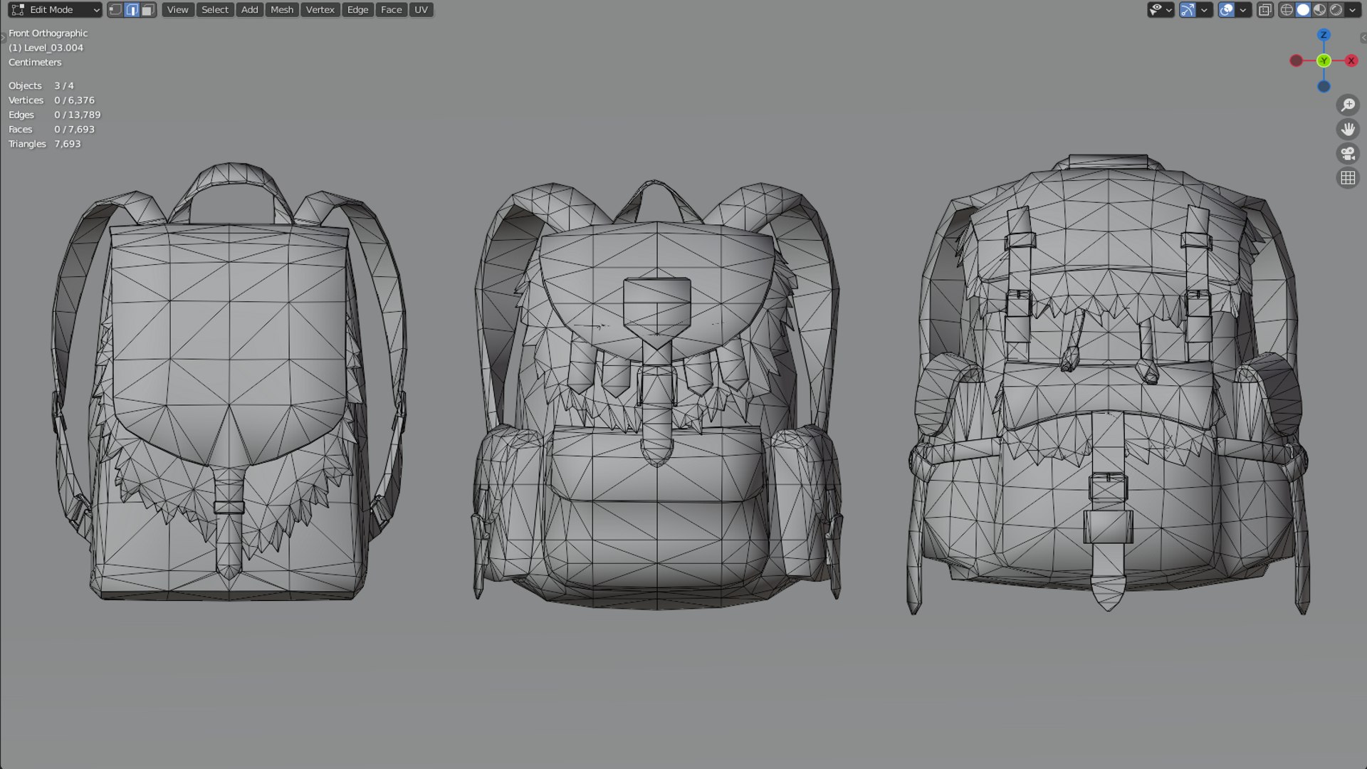 3D Bag 3x Stealth Agent backpack model - TurboSquid 1816313