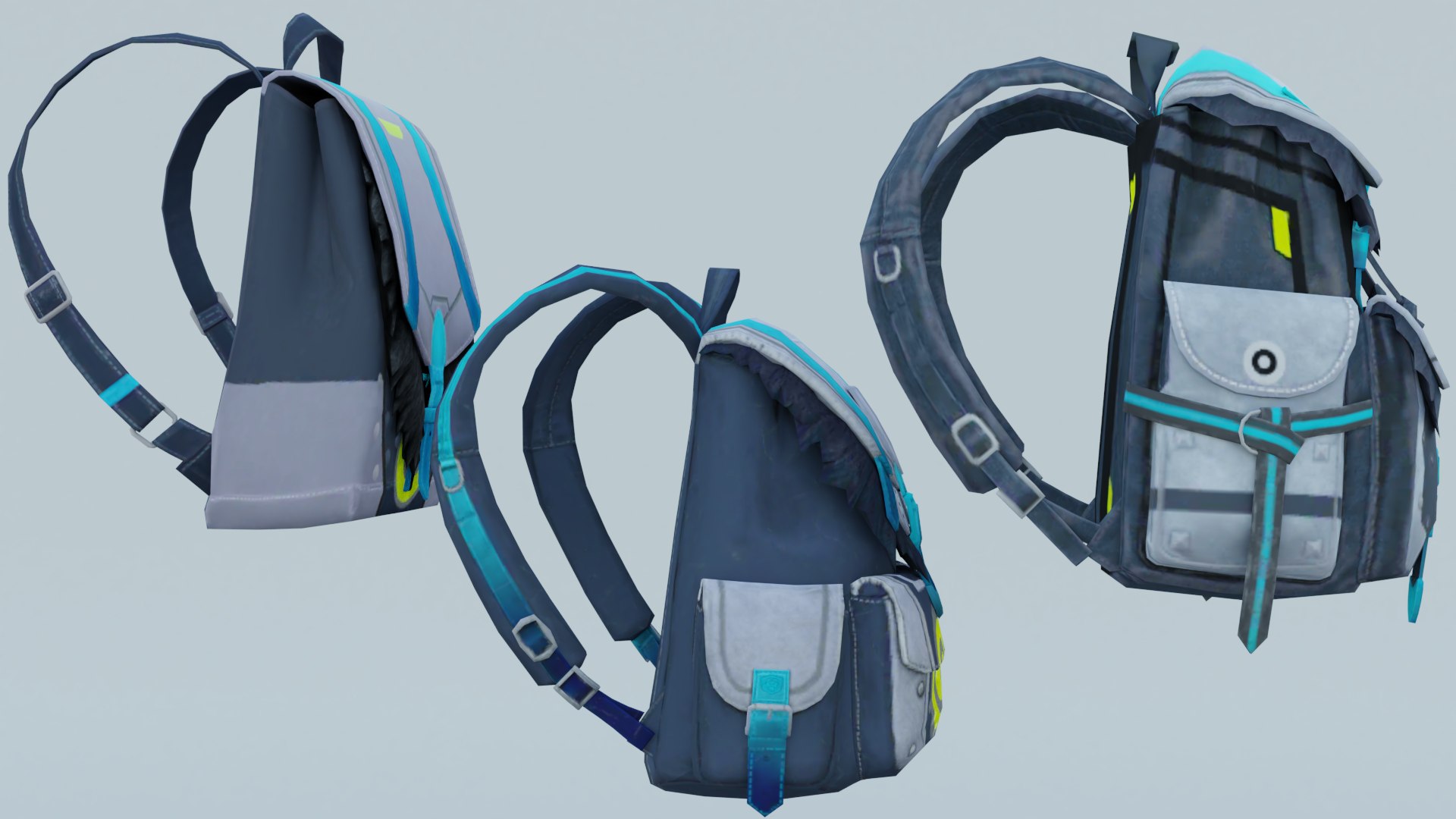 3D Bag 3x Stealth Agent backpack model - TurboSquid 1816313