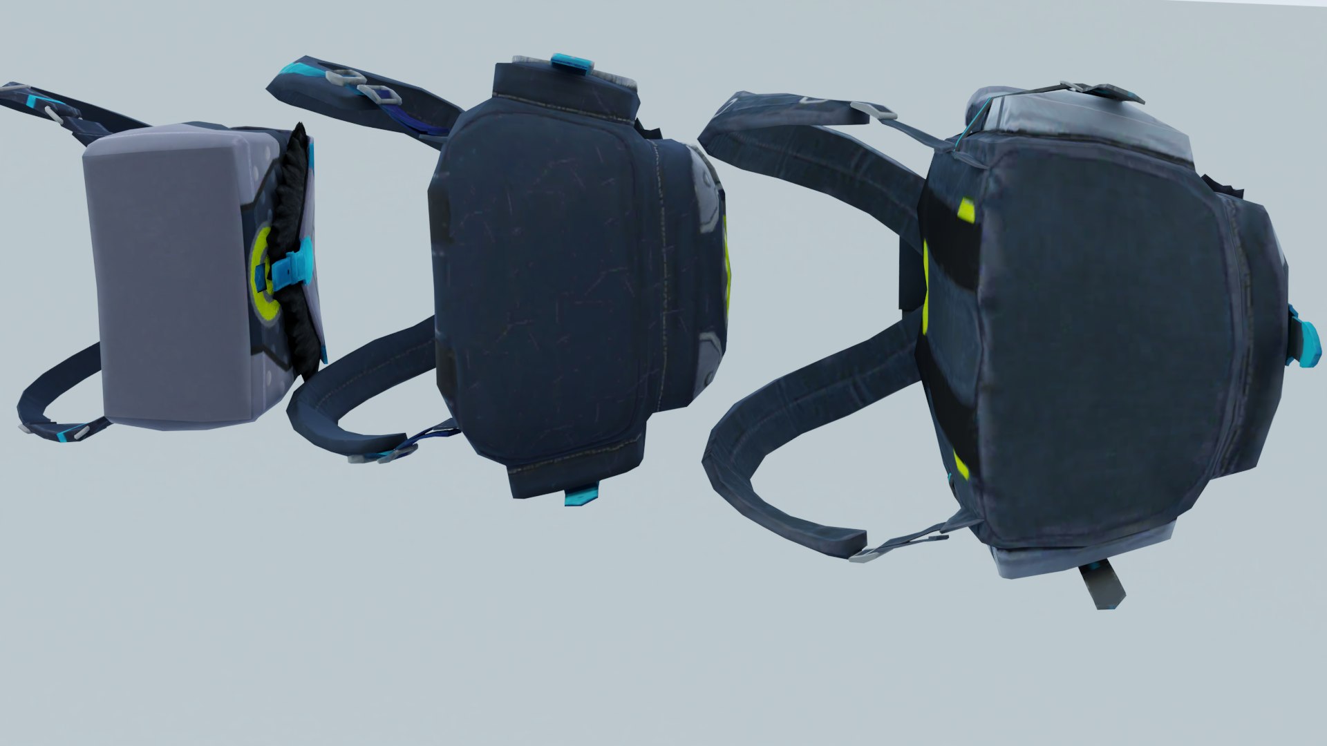 3D Bag 3x Stealth Agent backpack model - TurboSquid 1816313