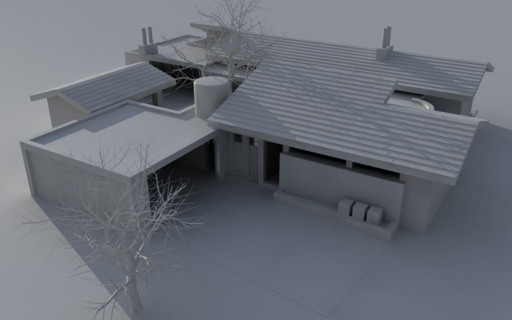Contemporary House C4d