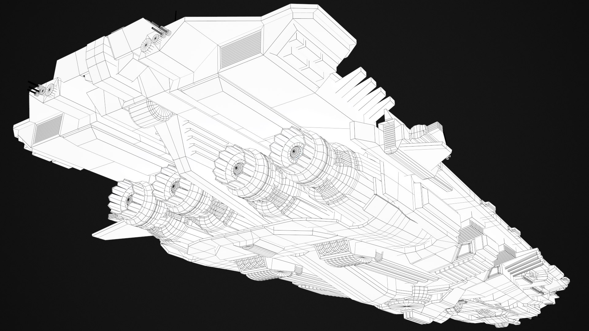 3D sci-fi spaceship space model - TurboSquid 1442349