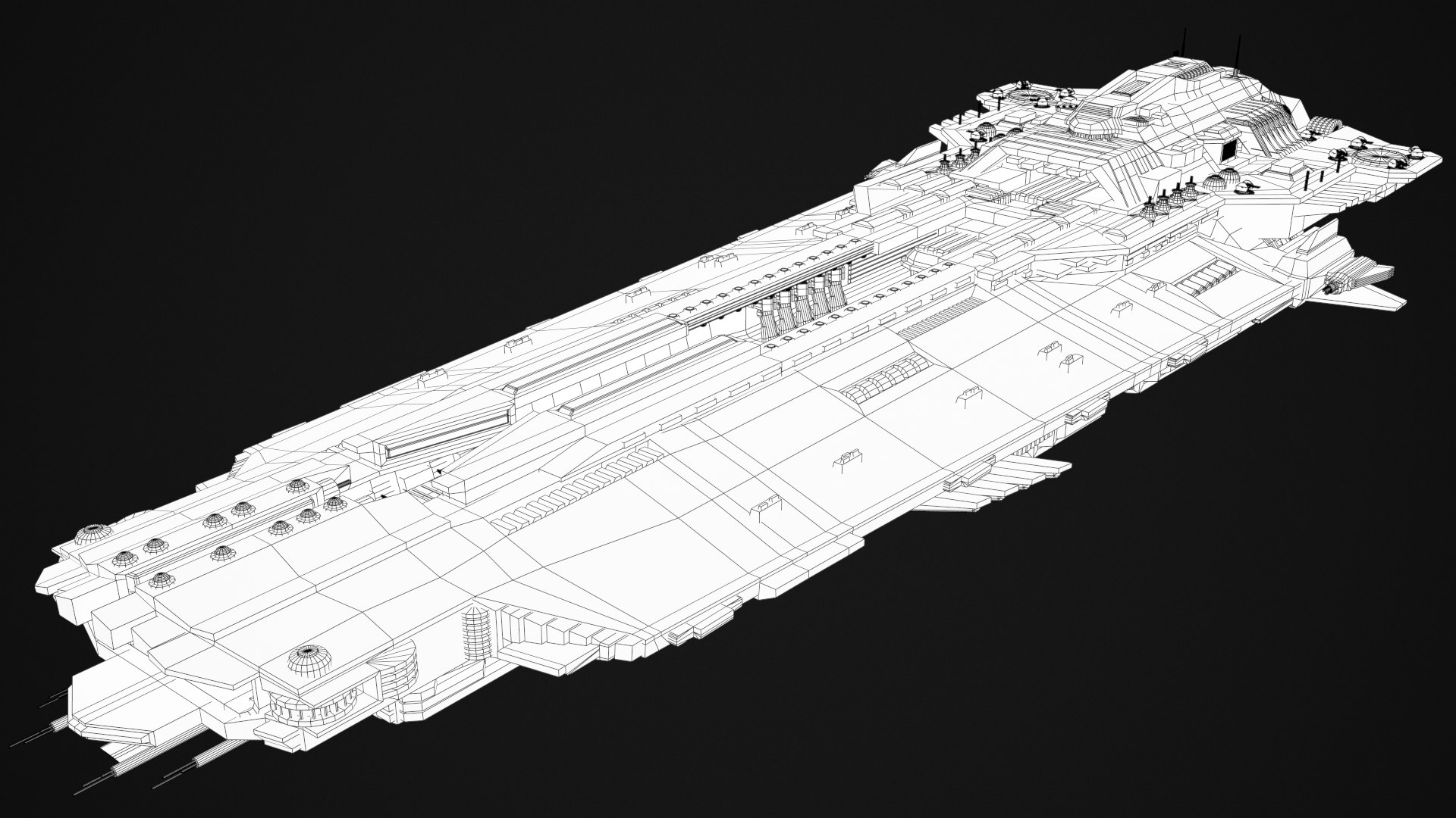 3D sci-fi spaceship space model - TurboSquid 1442349