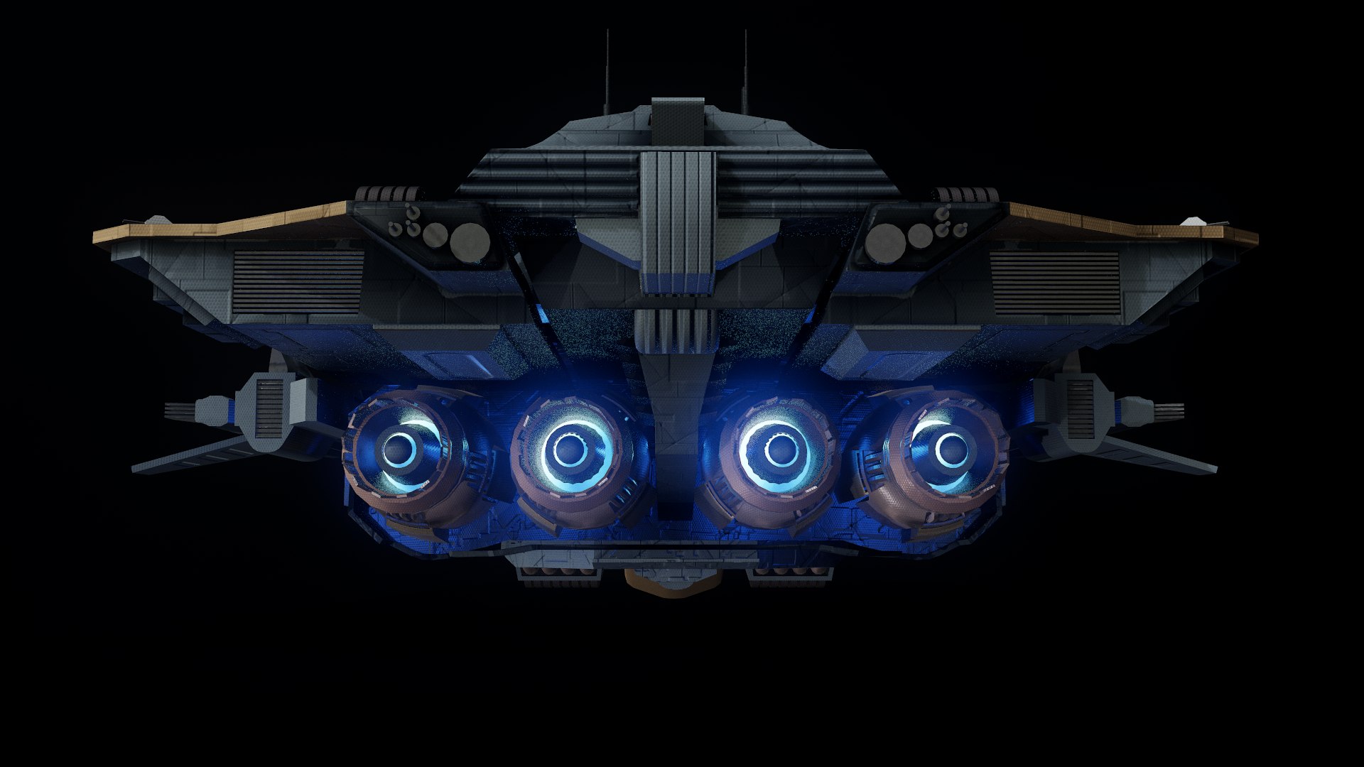 3D sci-fi spaceship space model - TurboSquid 1442349