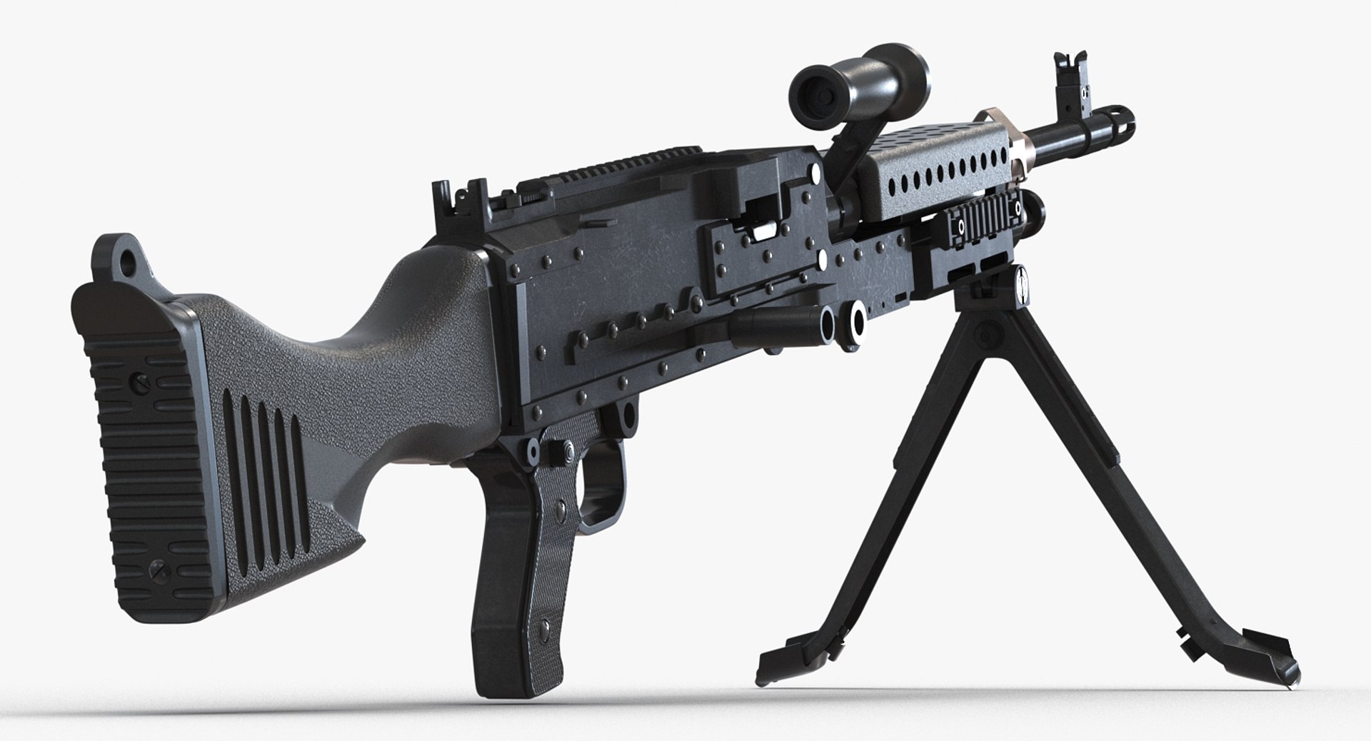 machine gun m240 3d model